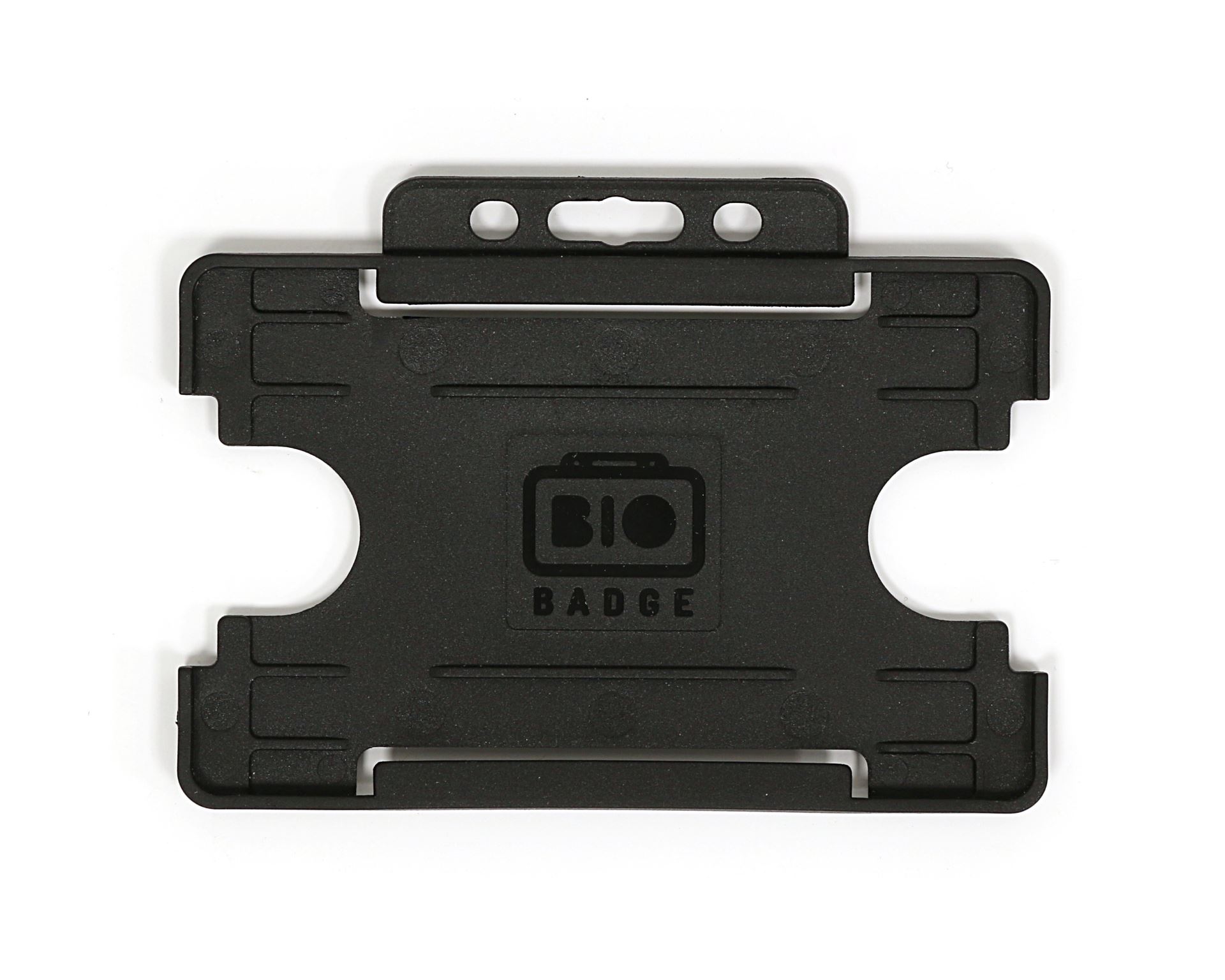 Black Open Faced ID Card Holders | Available in Landscape & Portrait