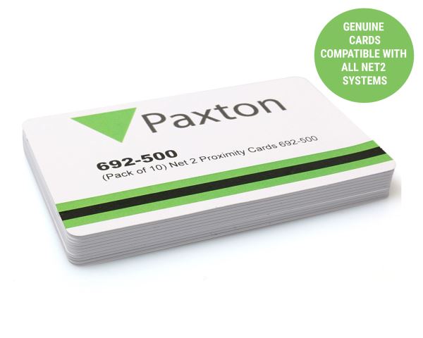 Paxton 692-500 Net2 Printable Proximity ISO Cards (Pack of 10) | In Stock