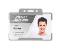 Grey Open Faced ID Card Holders | Available in Landscape & Portrait